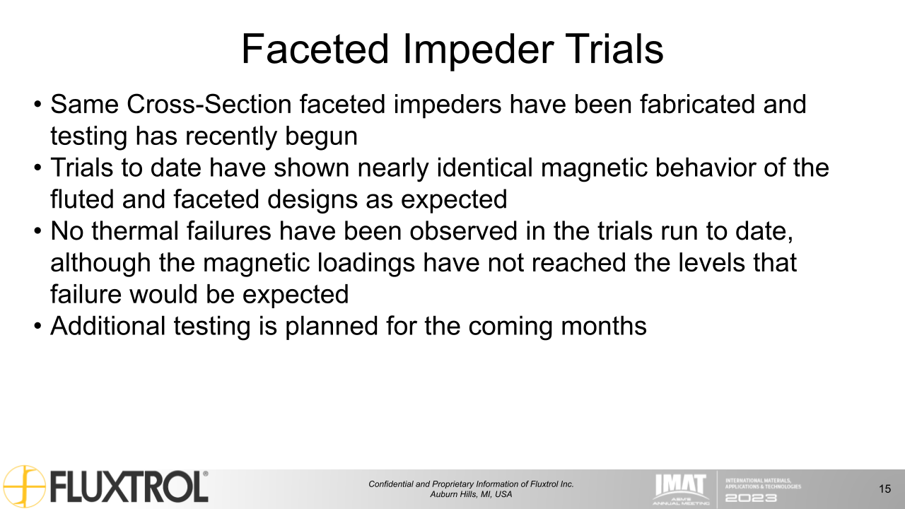 IMAT 23 Soft Magnetic Composite Impeder Geometry Optimization | Fluxtrol